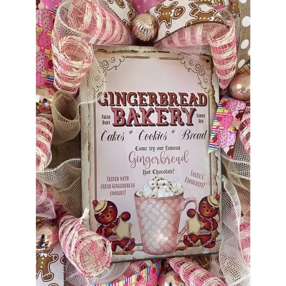 Handmade | Holiday | Gingerbread Man Bakery Hot Cocoa Cookies Candy ...